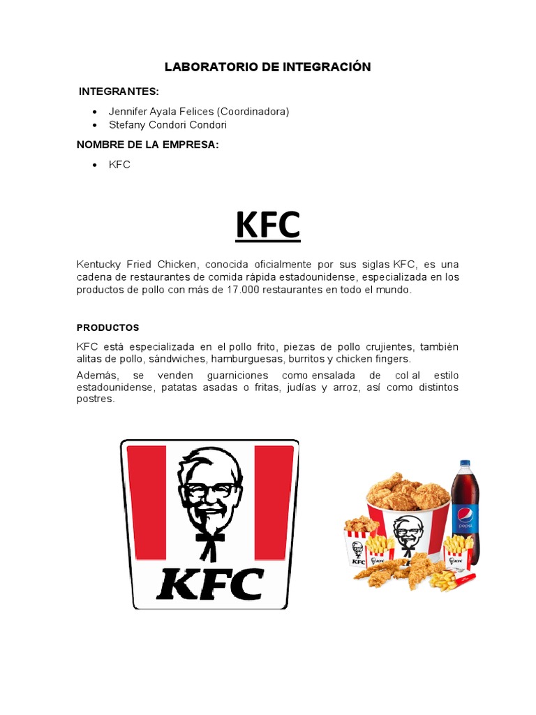KFC - Laboratorio. | PDF