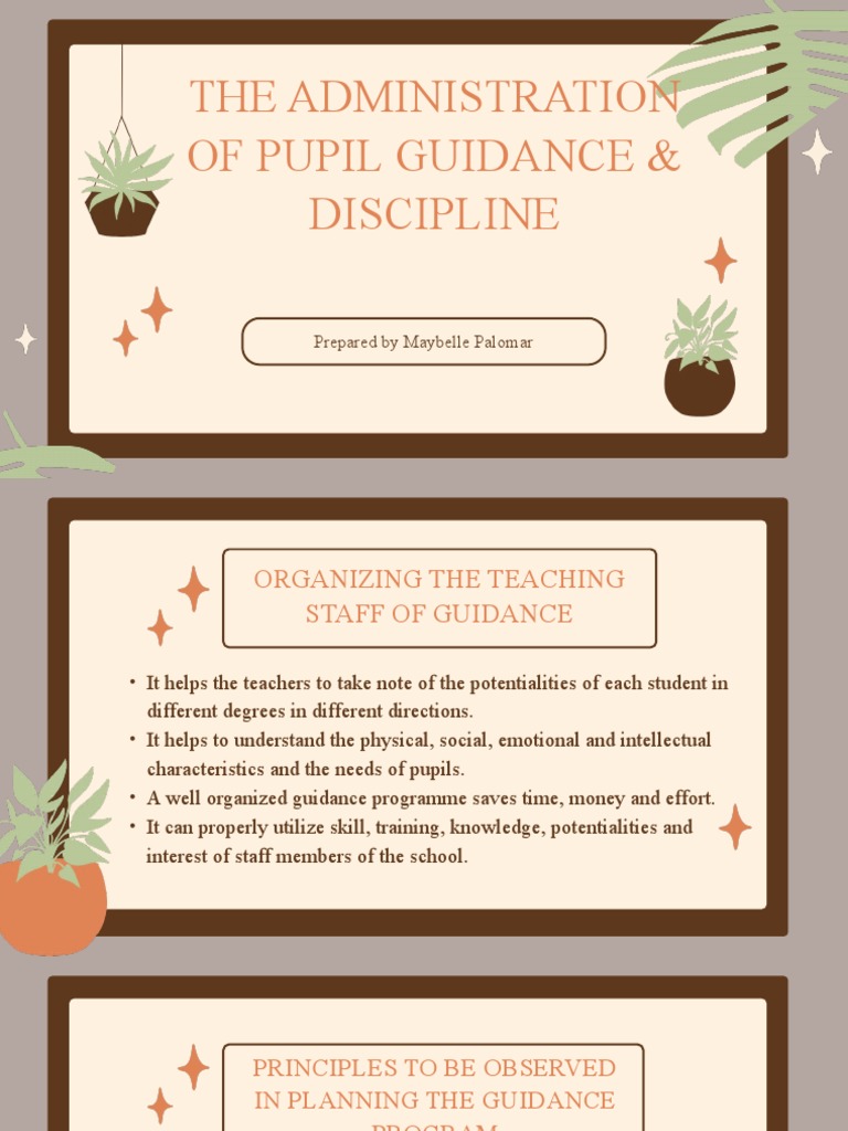 The Administration of Pupil Guidance and Discipline | PDF