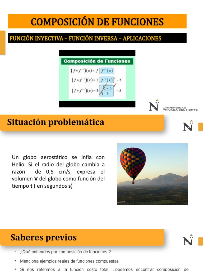 PPT12 - Composición de Funciones 2019.2 | PDF | Función (Matemáticas) | Matemáticas