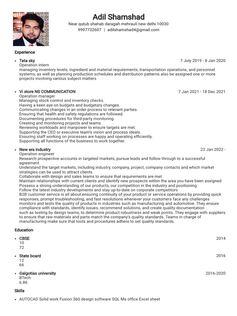 Adil update cv | PDF