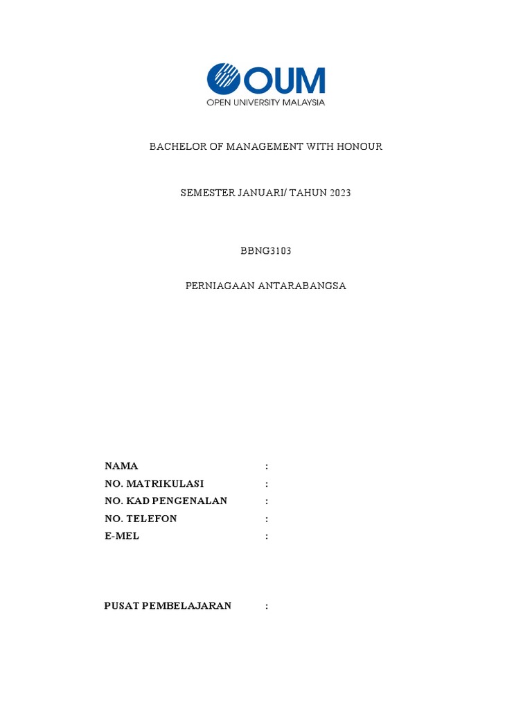 ASSIGNMENT BBNG3103-new | PDF
