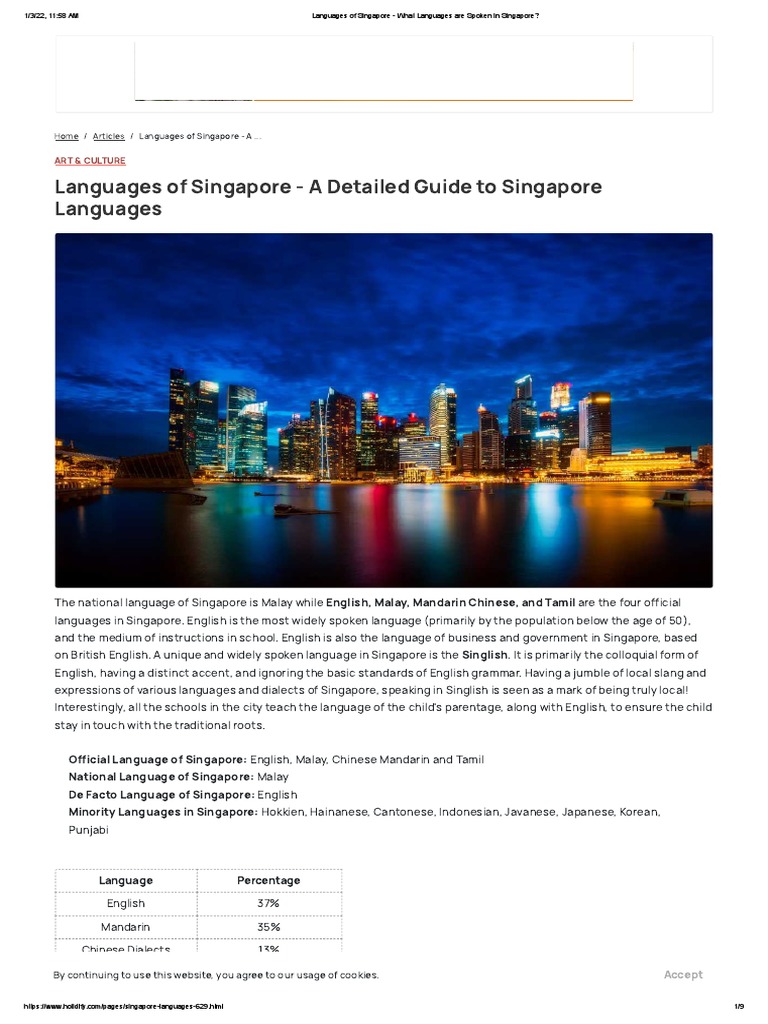 Languages of Singapore - What Languages are Spoken in Singapore_ | PDF ...