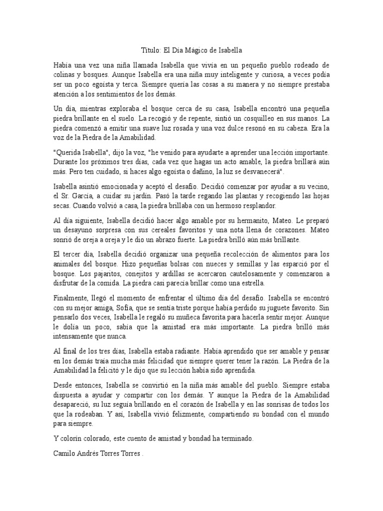 Cuento - Camilo | PDF