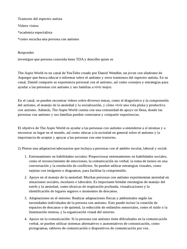 The Aspie World | PDF