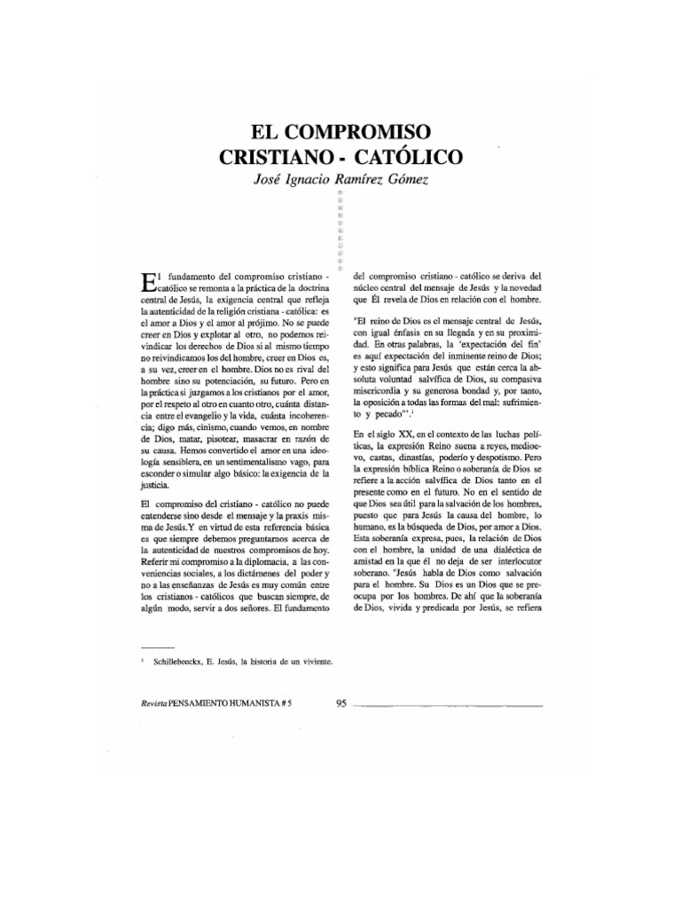El Compromiso Cristiano - Católico | PDF