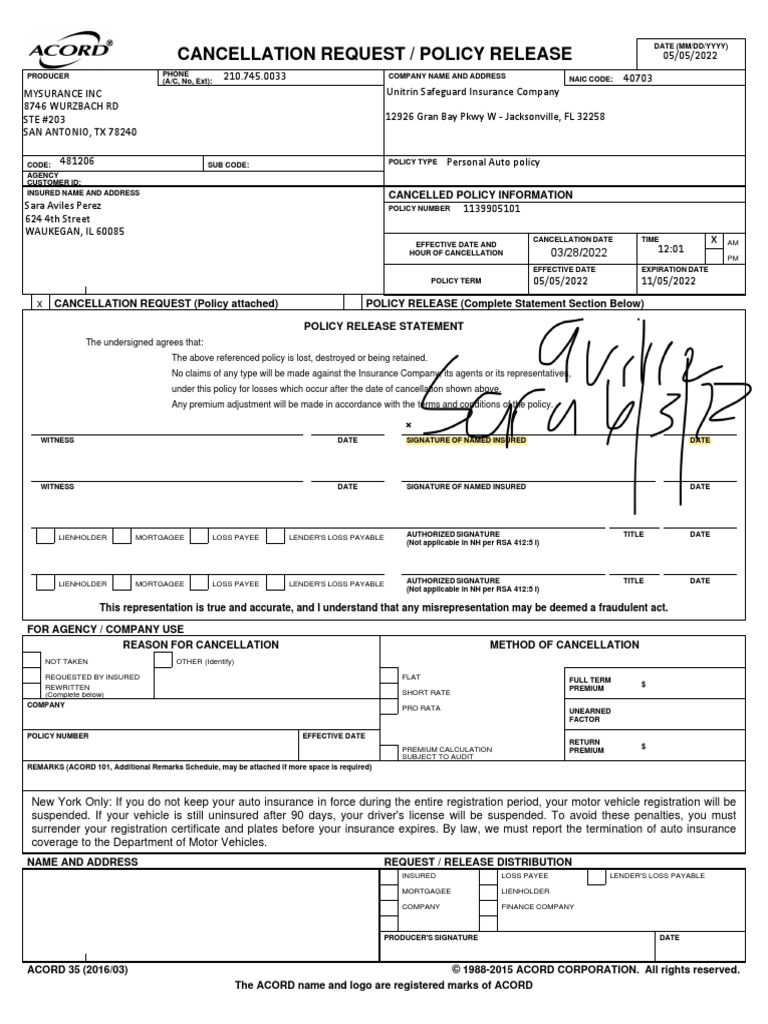 ACORD35 | PDF