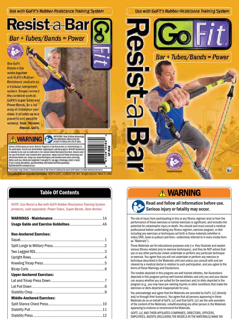GoFit Resist-a-Bar Exercise Manual | PDF