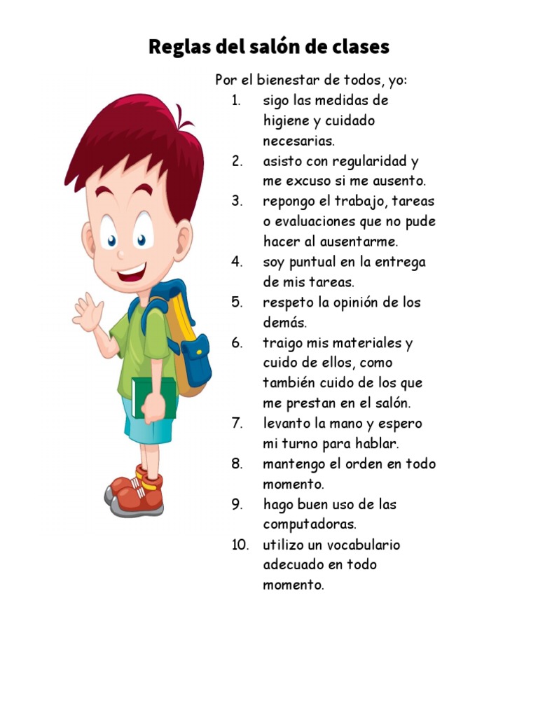 Reglas Del Salon | PDF