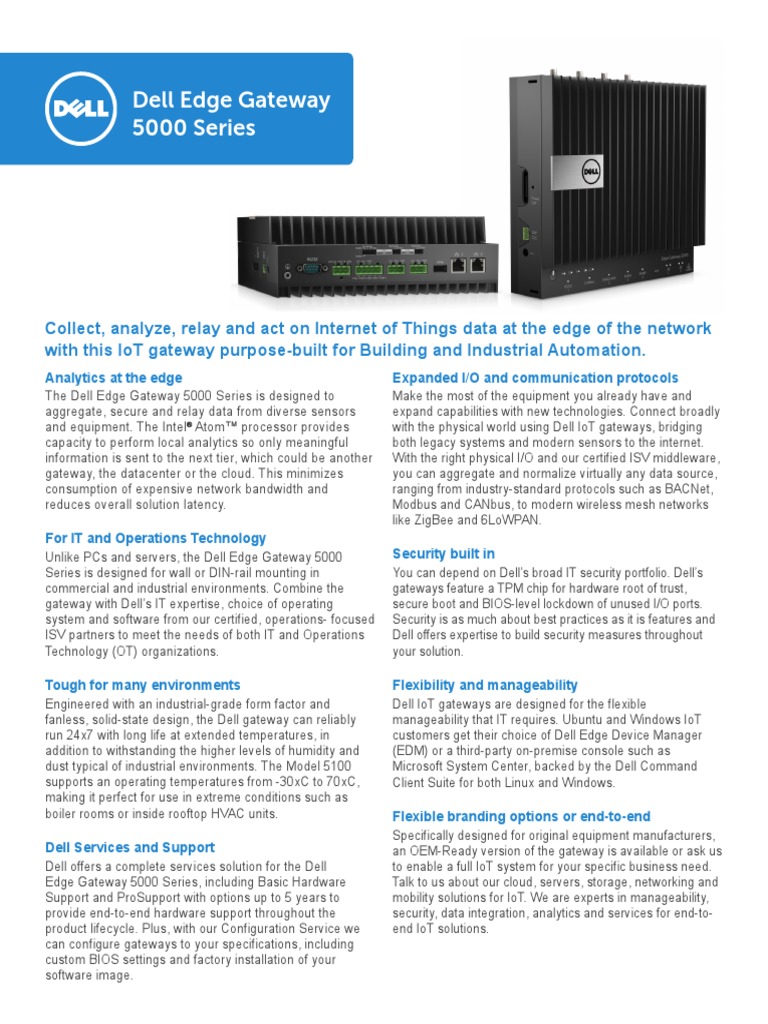 Spec_Sheet_Dell_Edge_Gateway_5000_Series | PDF