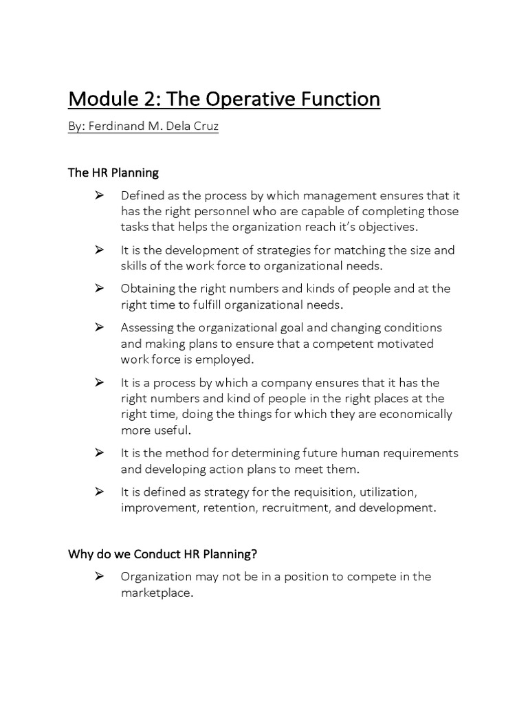 Module 2 - HRM | PDF