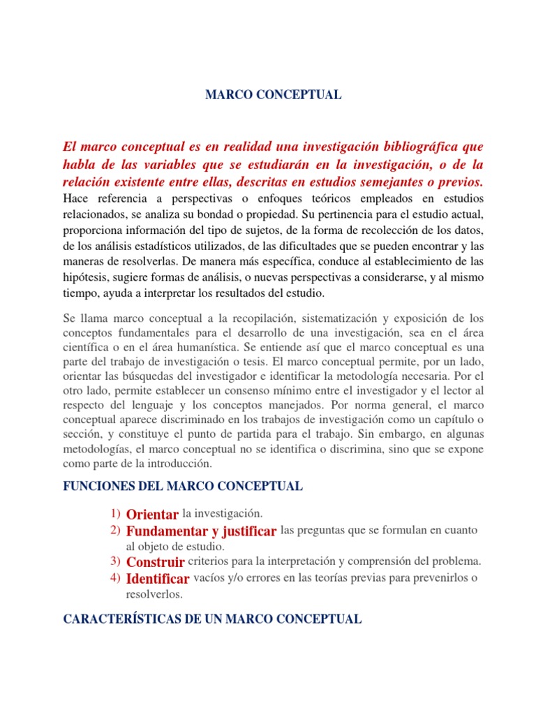 Marco Conceptual | PDF
