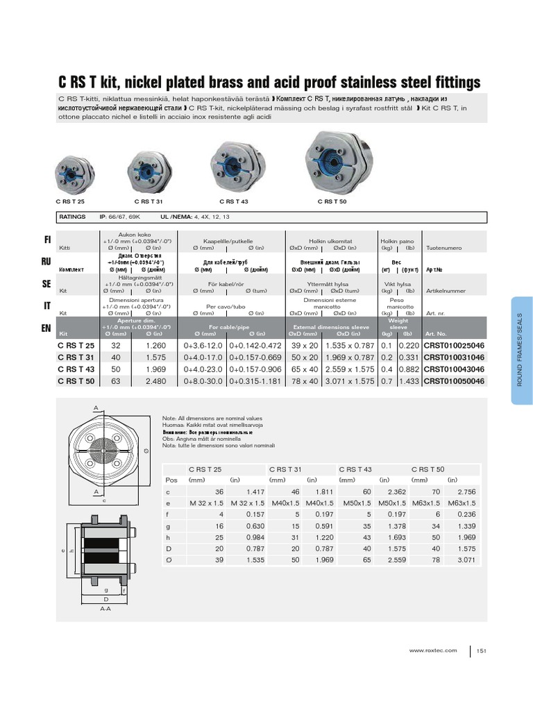 Roxtec - S RST _2013_2014 | PDF