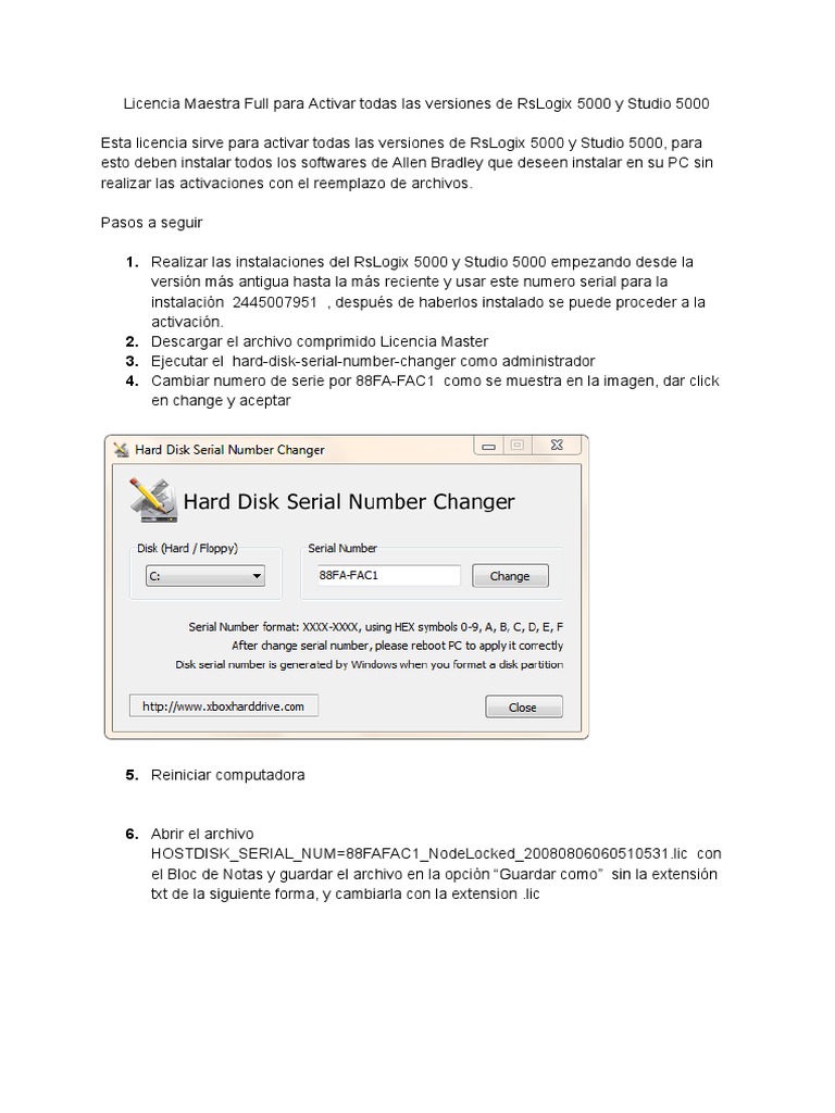 Como Activar Versiones de RsLogix y Studio 5000 Con Lic Master Allen Bradley | PDF