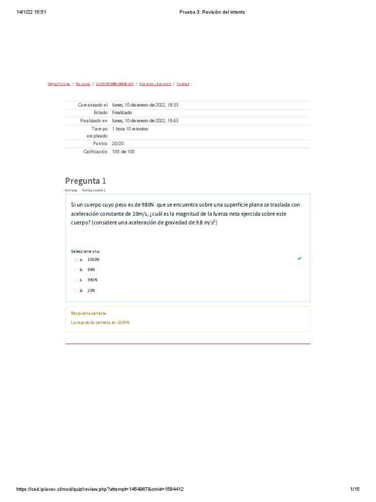Prueba 3 Fisica de Procesos Iplacex | PDF