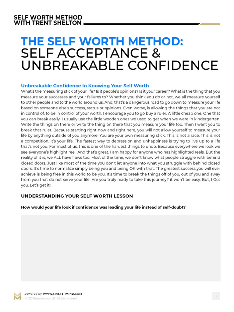 The Self Worth Method - 04 | PDF | Career & Growth | Self-Improvement