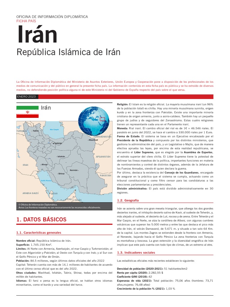 Iran - Ficha Pais | PDF
