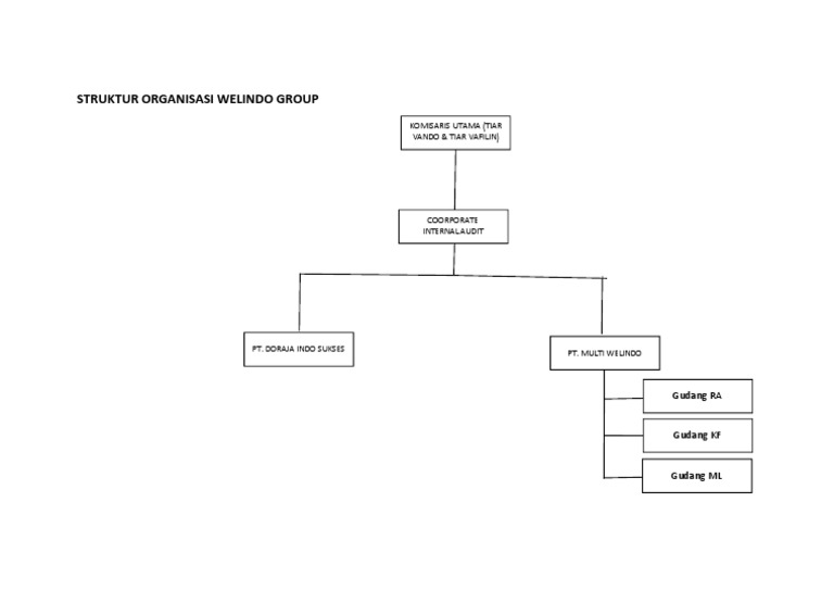 Struktur Organisasi Welindo Group Edit | PDF
