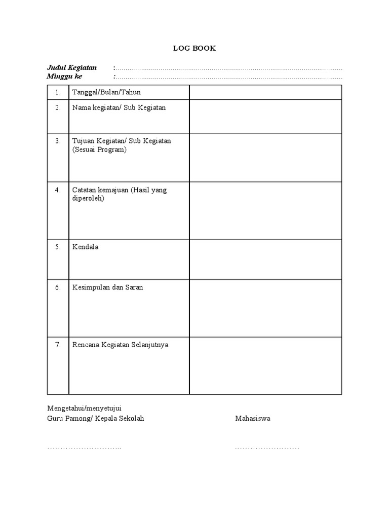 LOG BOOK DAN REFLEKSI Asistensi | PDF