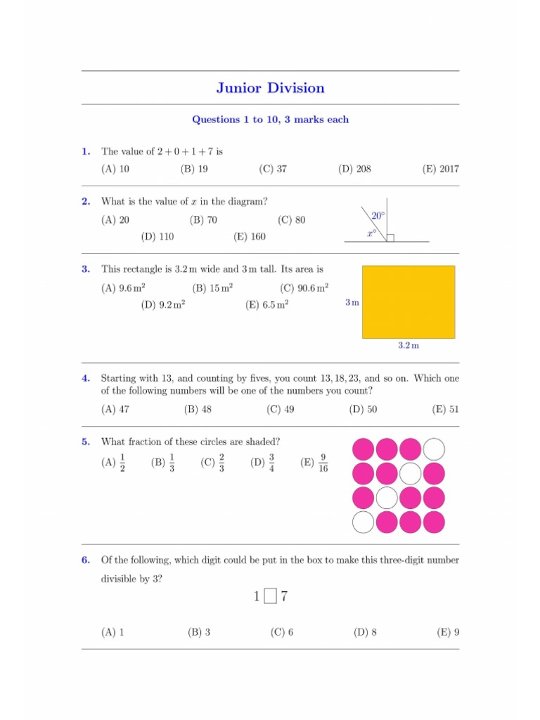 21.05.2023 - AMC - Grade 7 - 2017 | PDF