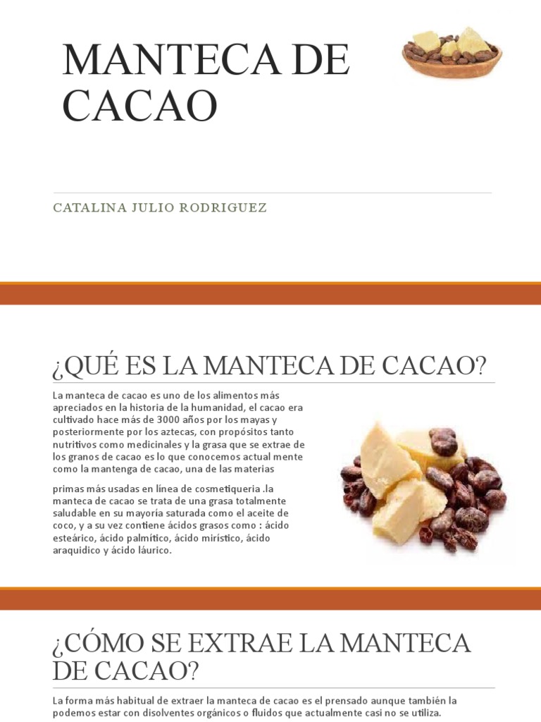Manteca de Cacao | PDF