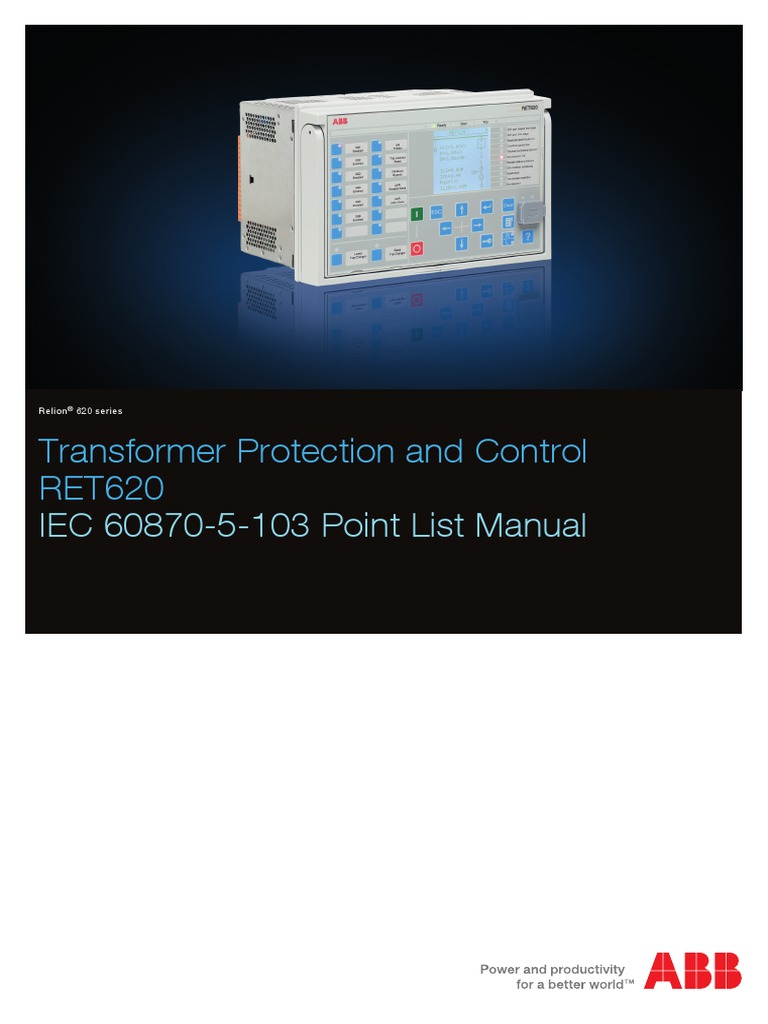 RET620 IEC 60870-5-103 Point List Manual | PDF