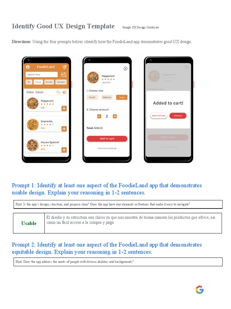 Tarea1-Identigy Good User experience-FoodieLand | PDF