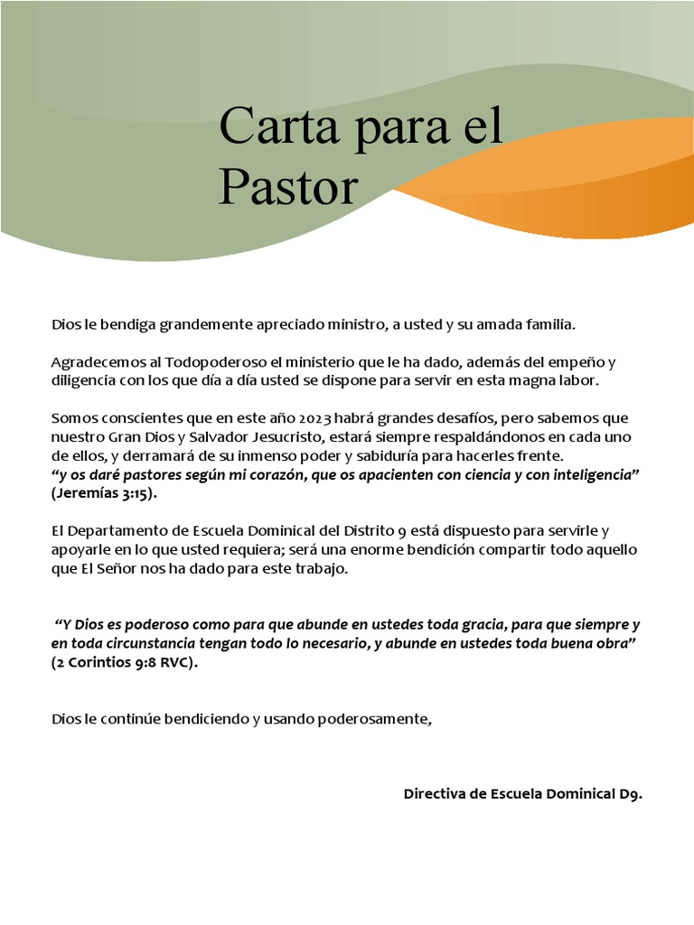 Carta para El Pastor | PDF
