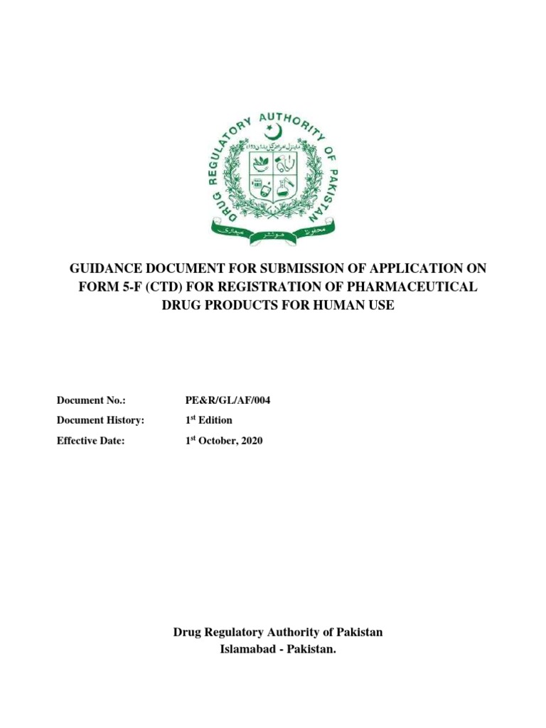 Guidance Document On CTD Doc No. PER GL AF 004 | PDF