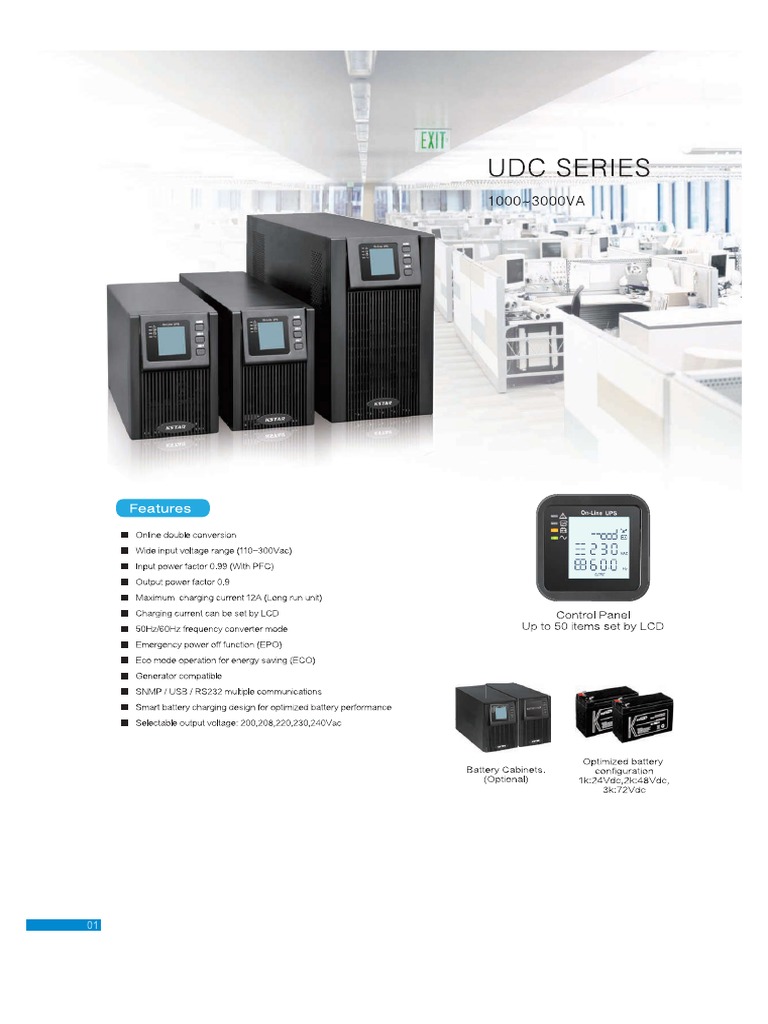 UDC Series 1 3kva, Online UPS | PDF