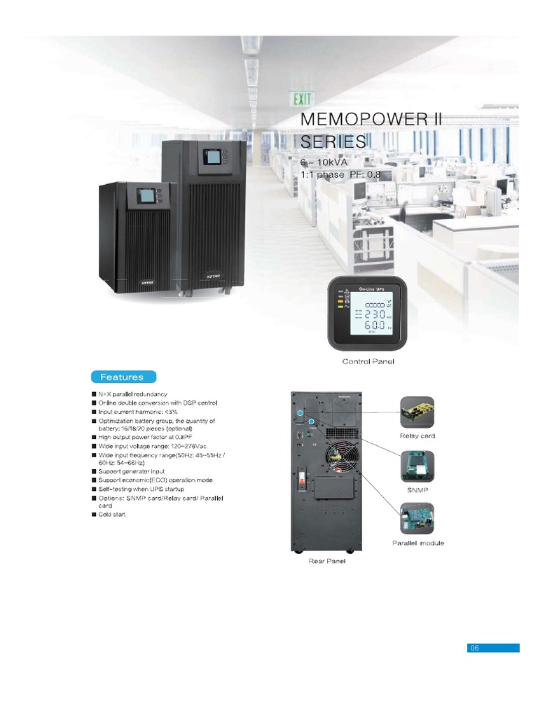 MemoPower Series 6-10Kva ,Online Ups(1) | PDF