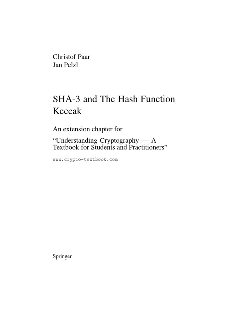 Understanding Cryptography Keccak | PDF Understanding Cryptography Keccak | PDF