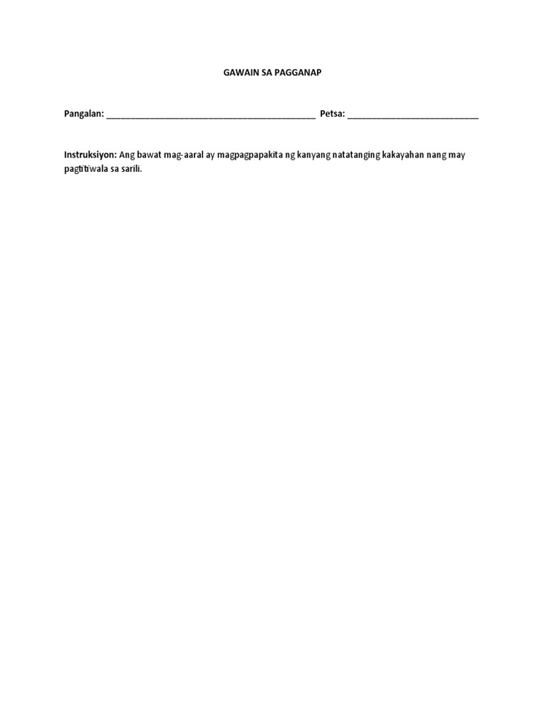 Gawain Sa Pagganap (Esp) | PDF Gawain Sa Pagganap (Esp) | PDF