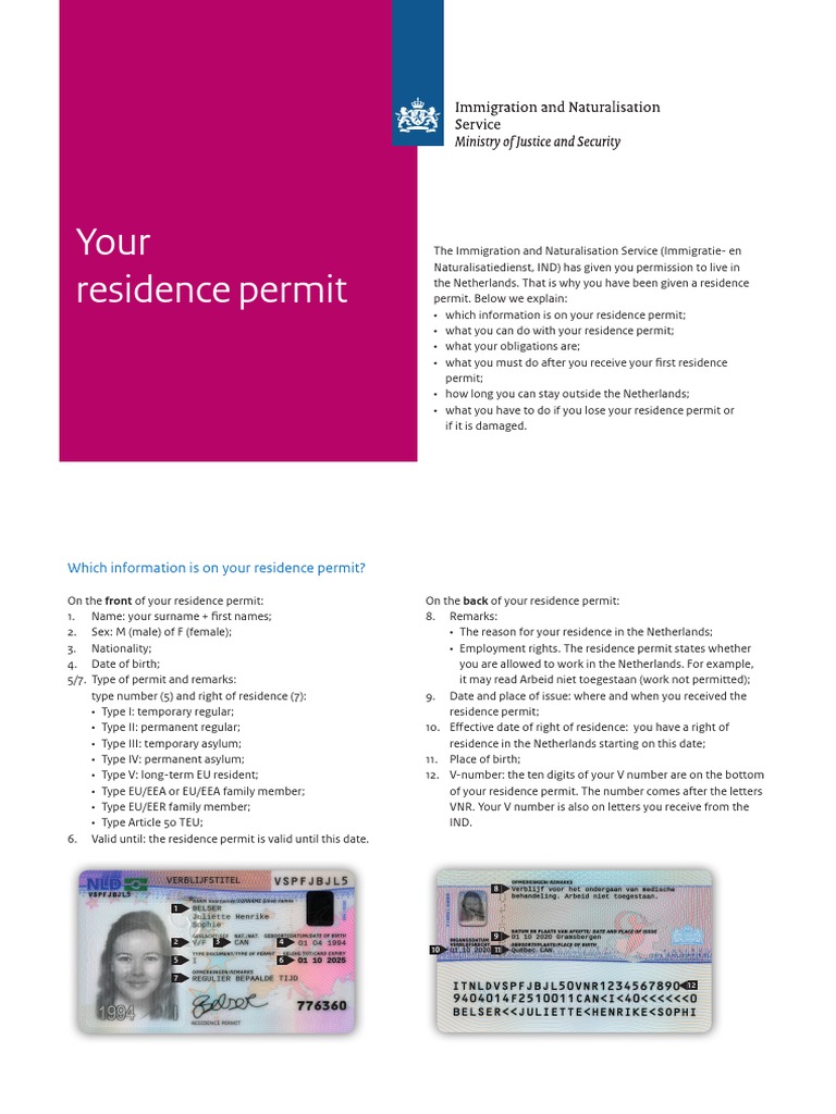 IND Your Residence Permit, 1331 | PDF