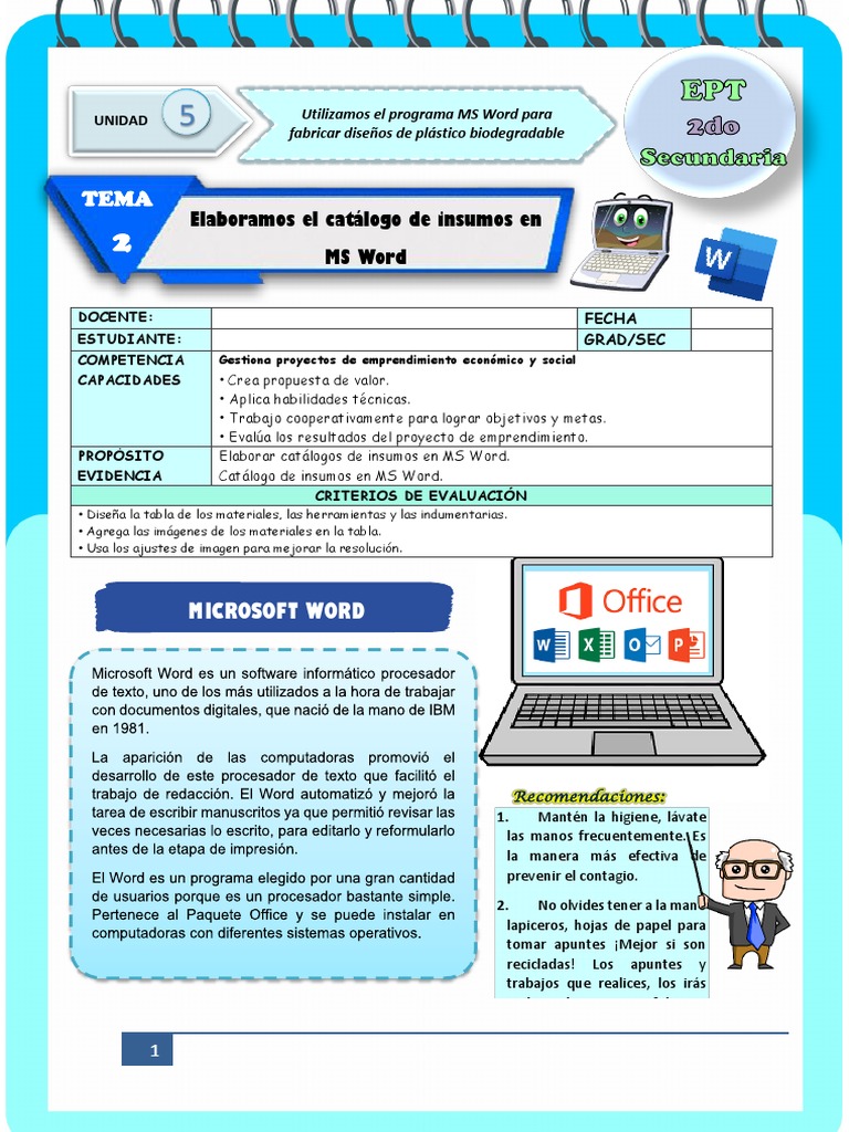 Ficha de Actividad Ept 2°-Semana 2 | PDF