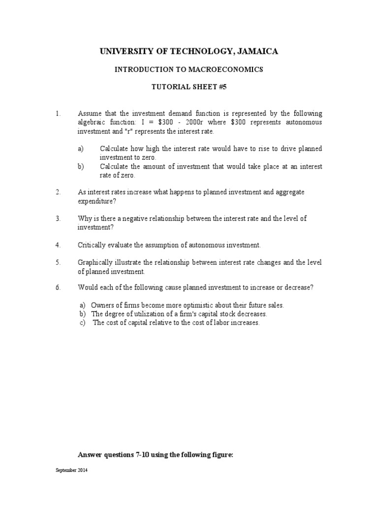 Tutorial Sheet 5.macro.2016 | PDF