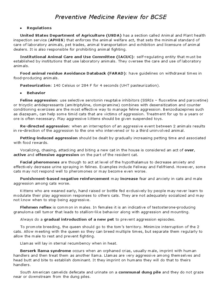 Preventive Medicine Review For BCSE | PDF | Science & Mathematics