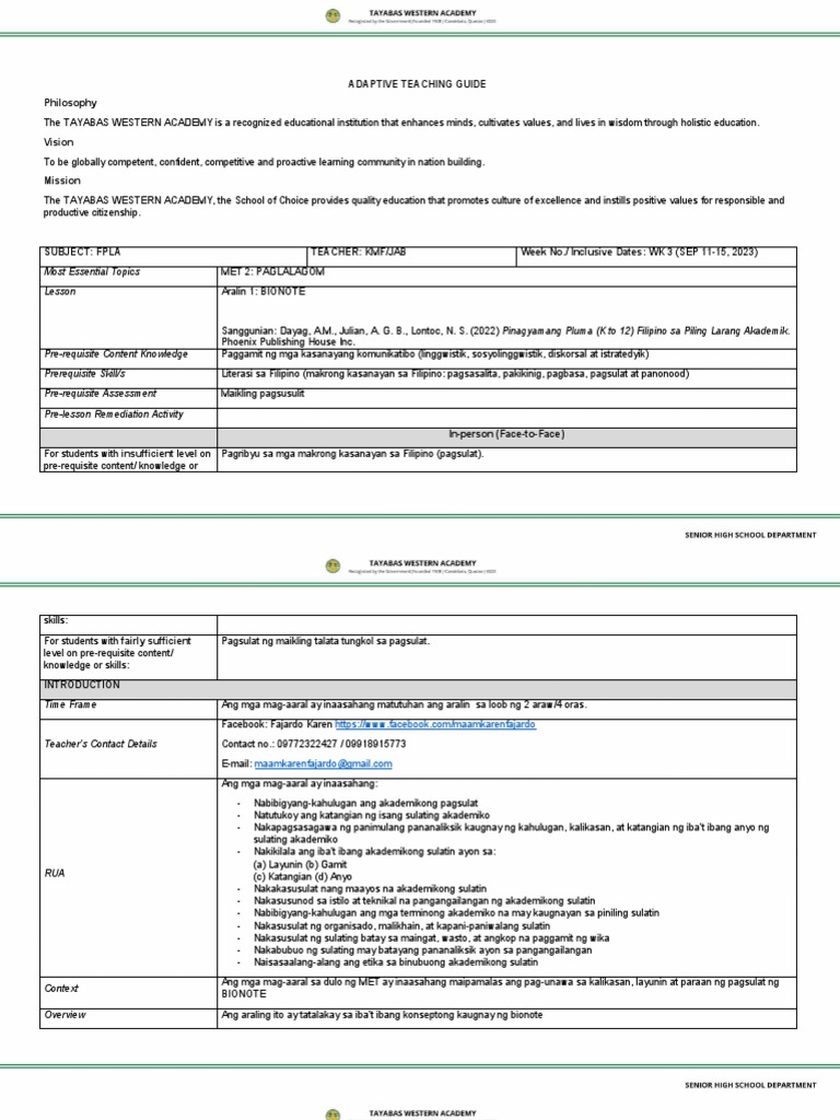 Atg Fpla Q1 WK3 KMF Jab | PDF