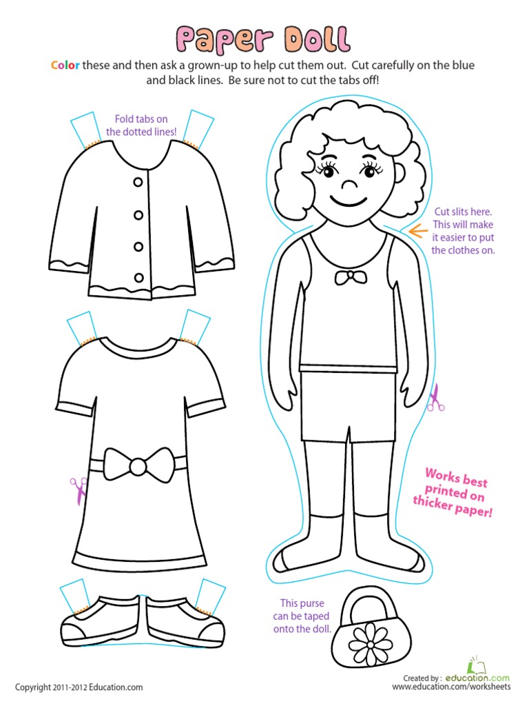 Paper Doll Worksheet | PDF