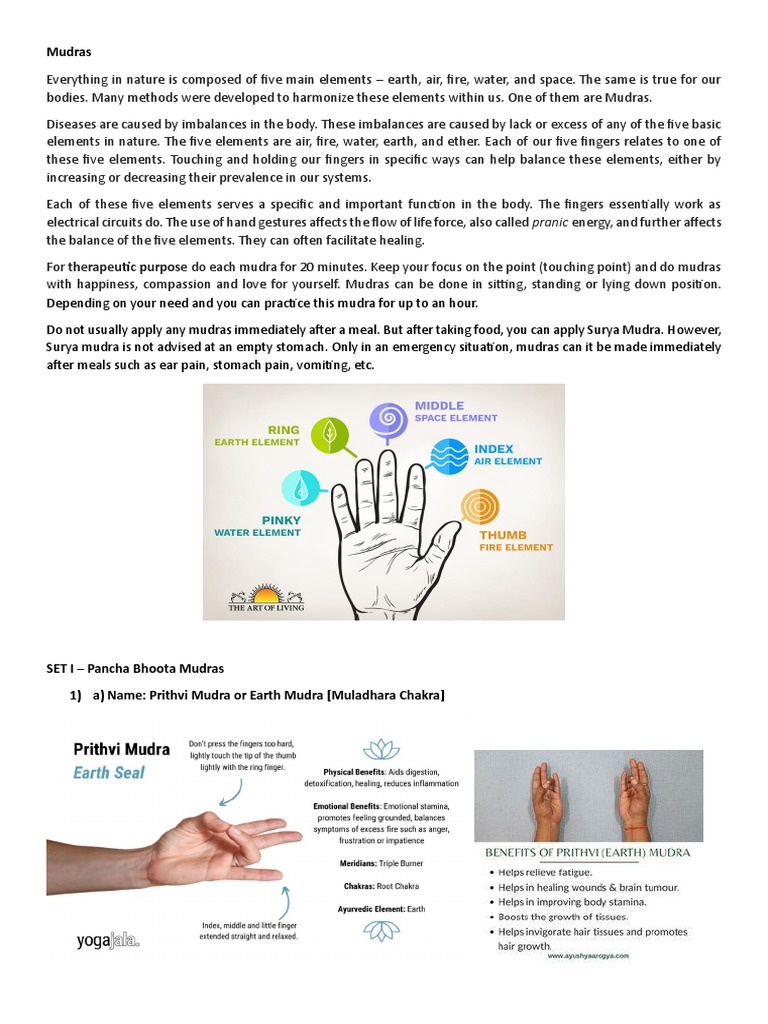 Earth Mudra: Balancing Elements | PDF | Self-Improvement | Wellness