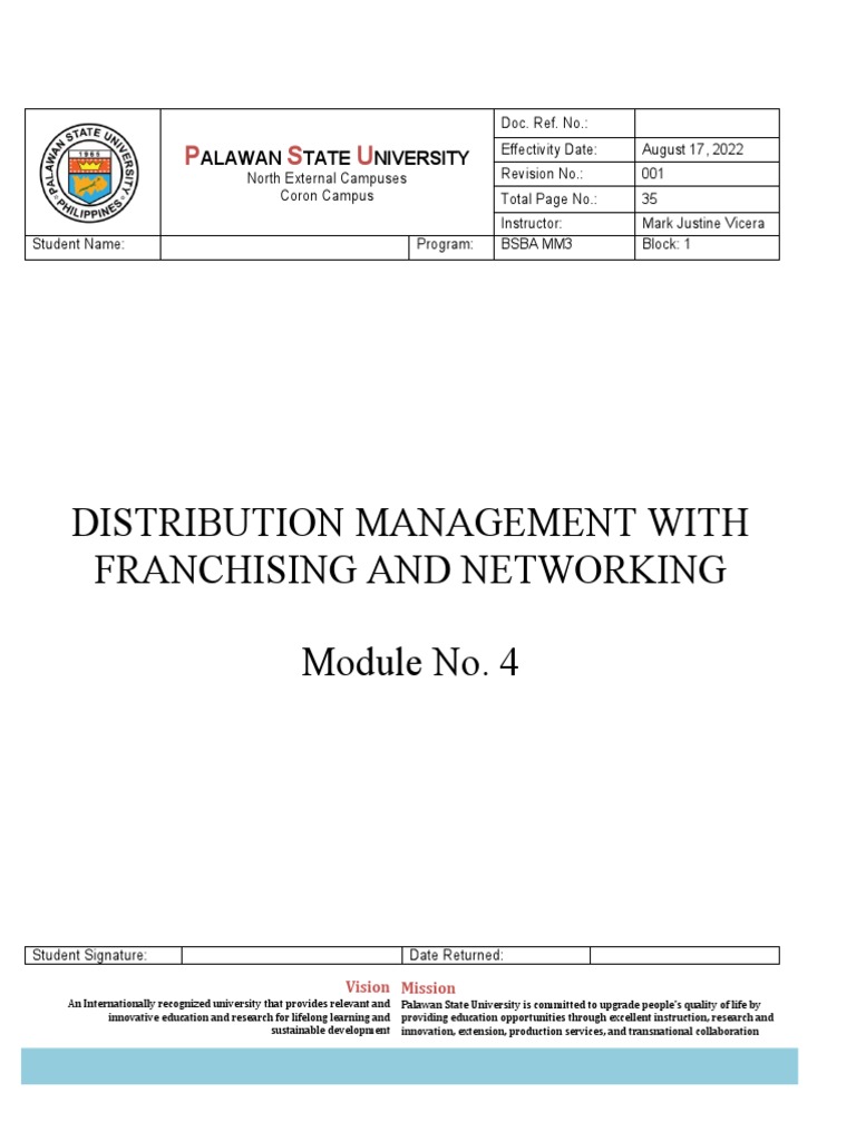 Distribution Management Module 4 | PDF