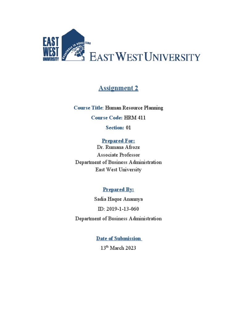 HRM 411 Assignment 2 | PDF HRM 411 Assignment 2 | PDF