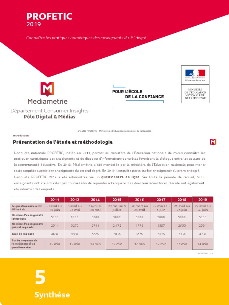 Rapport PROFETIC 2019 Synthese | PDF