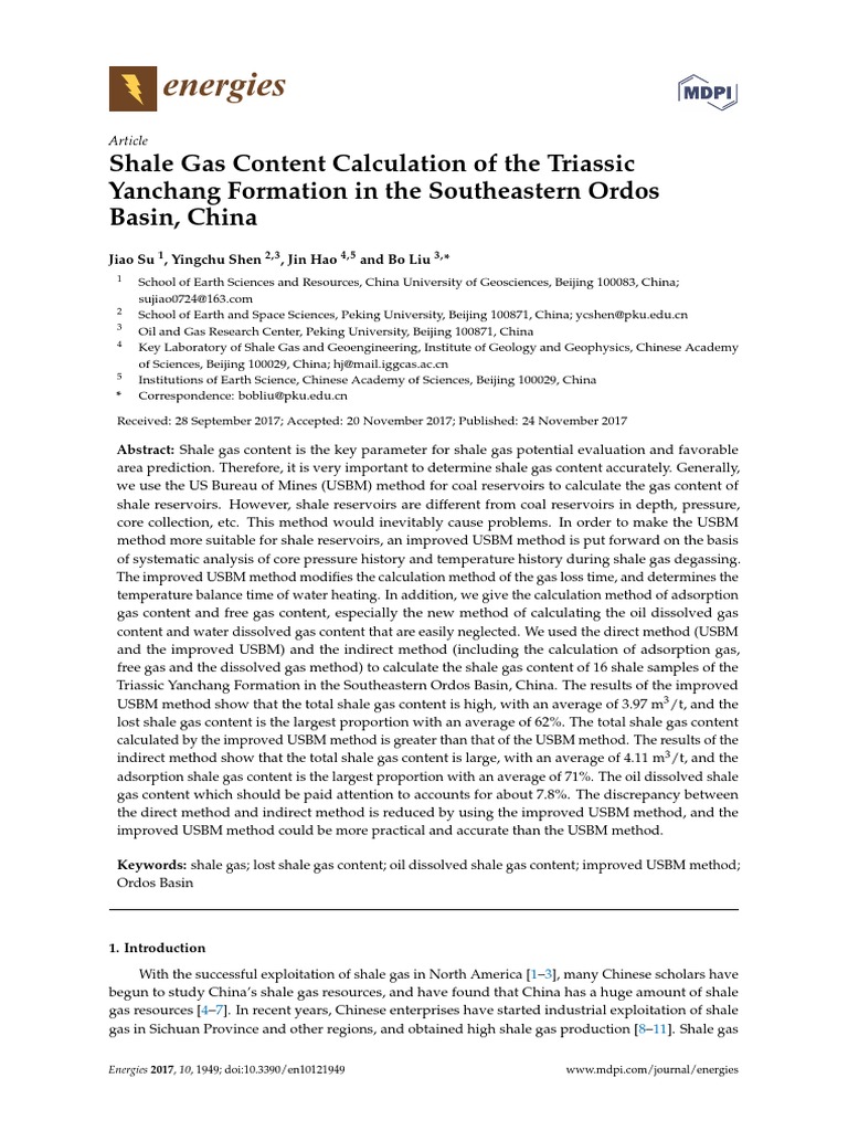 Shale Gas Content Measurement | PDF
