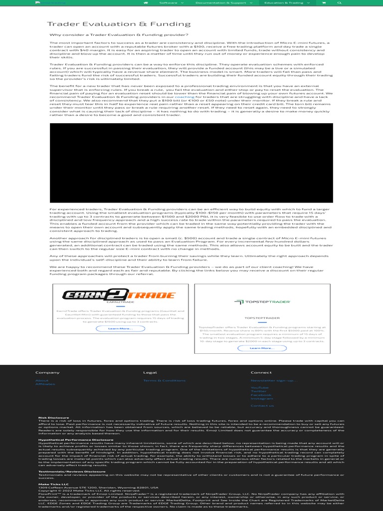 Trader Evaluation & Funding - Emoji Trading | PDF Trader Evaluation & Funding - Emoji Trading | PDF