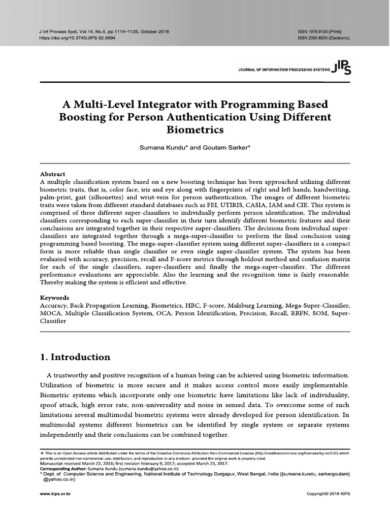 A Multi-Level Integrator With Programming Based Boosting For Person ... A Multi-Level Integrator With Programming Based Boosting For Person ...