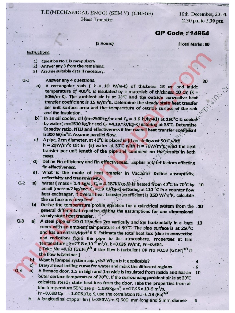 Te-Mech Sem5 HT Dec14 | PDF
