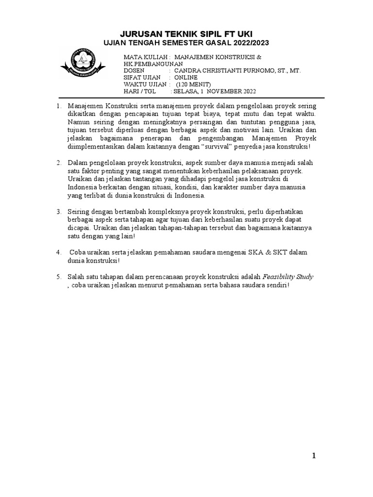 Uts MK 2022 | PDF | Bisnis