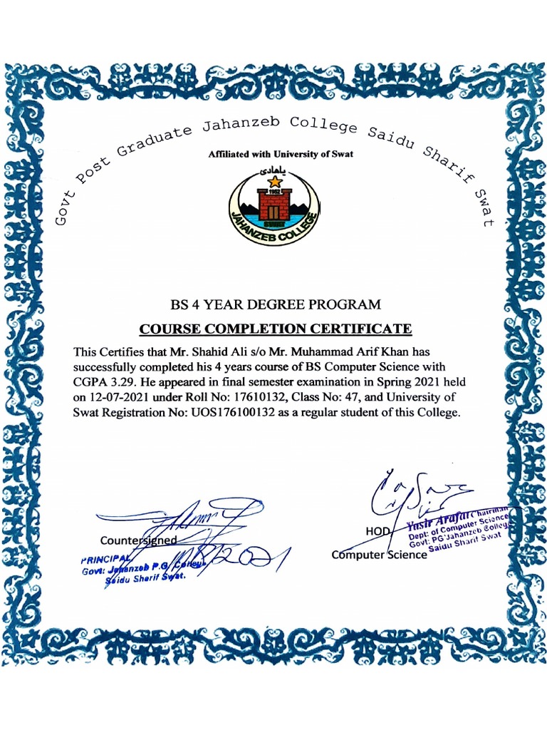 Course Completion Certificate | PDF