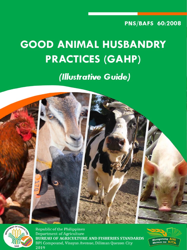 Good Animal Husbandry Practices (Inglés) Autor Bureau of Agriculture ...