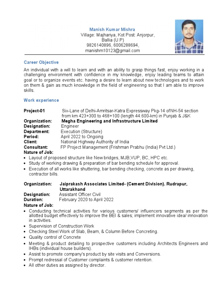 Manish Mishra - Resume | PDF | Art Manish Mishra - Resume | PDF | Art